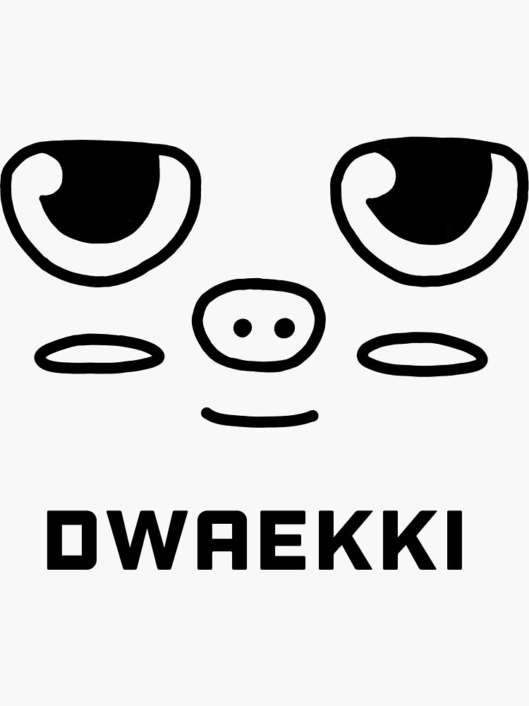 "Stray Kids - Skzoo Dwaekki Face with Name [BLACK OUTLINE]" Sticker for ...