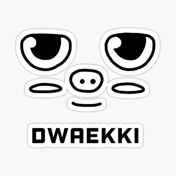"Stray Kids - Skzoo Dwaekki Face with Name [BLACK OUTLINE]" Sticker for ...