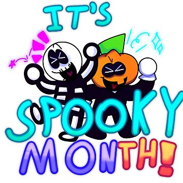 "Spooky month spookies " Sticker for Sale by goober-drawz | Redbubble