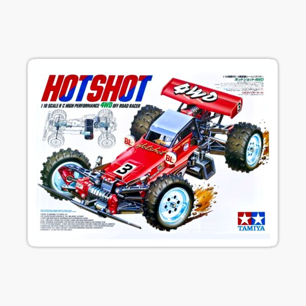 "Tamiya Hotshot " Sticker for Sale by Redfoxart21 | Redbubble