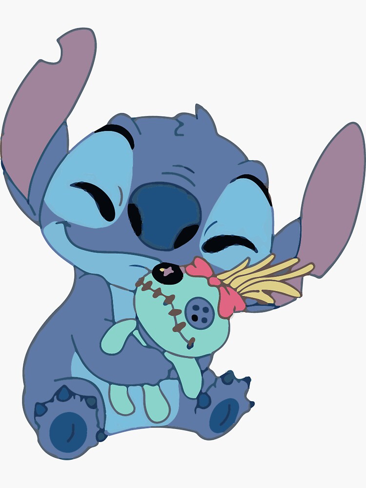 "Stitch Hug" Sticker by AfricaDesign | Redbubble