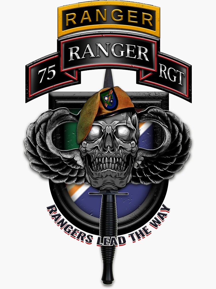 "75th Ranger Regiment with Ranger Tab and Scroll" Sticker for Sale by ...
