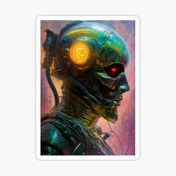 "Bronze Cyborg - Sci Fi Art concept" Sticker for Sale by Delerat7 ...