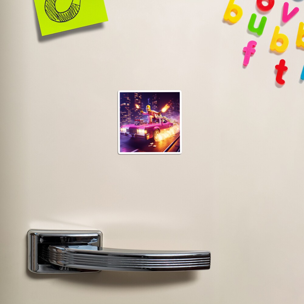 "Scarface x Homer: Cuban Car Chase" Art Board Print for Sale by frost ...