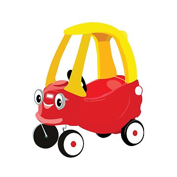 "Little Tikes Cozy Coupe Sticker " Sticker for Sale by TheWisteriaYard ...