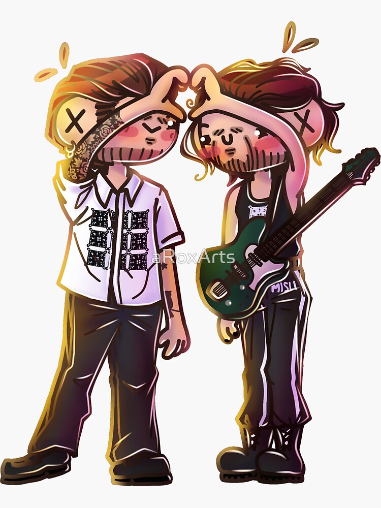 "Nace & Jan heart hands" Sticker by aRoxArts | Redbubble