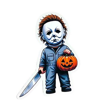 "Cute Michael Myers" Sticker for Sale by CMLPaintings | Redbubble