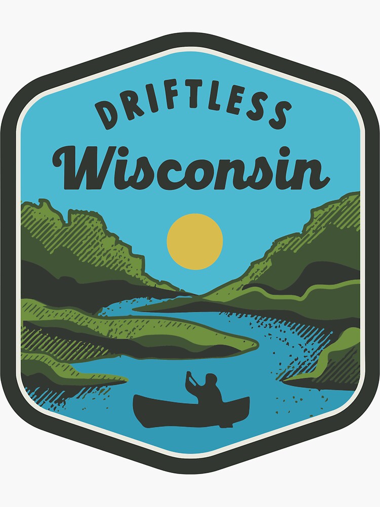 "Driftless Wisconsin Logo — Color" Sticker for Sale by DriftlessWI ...