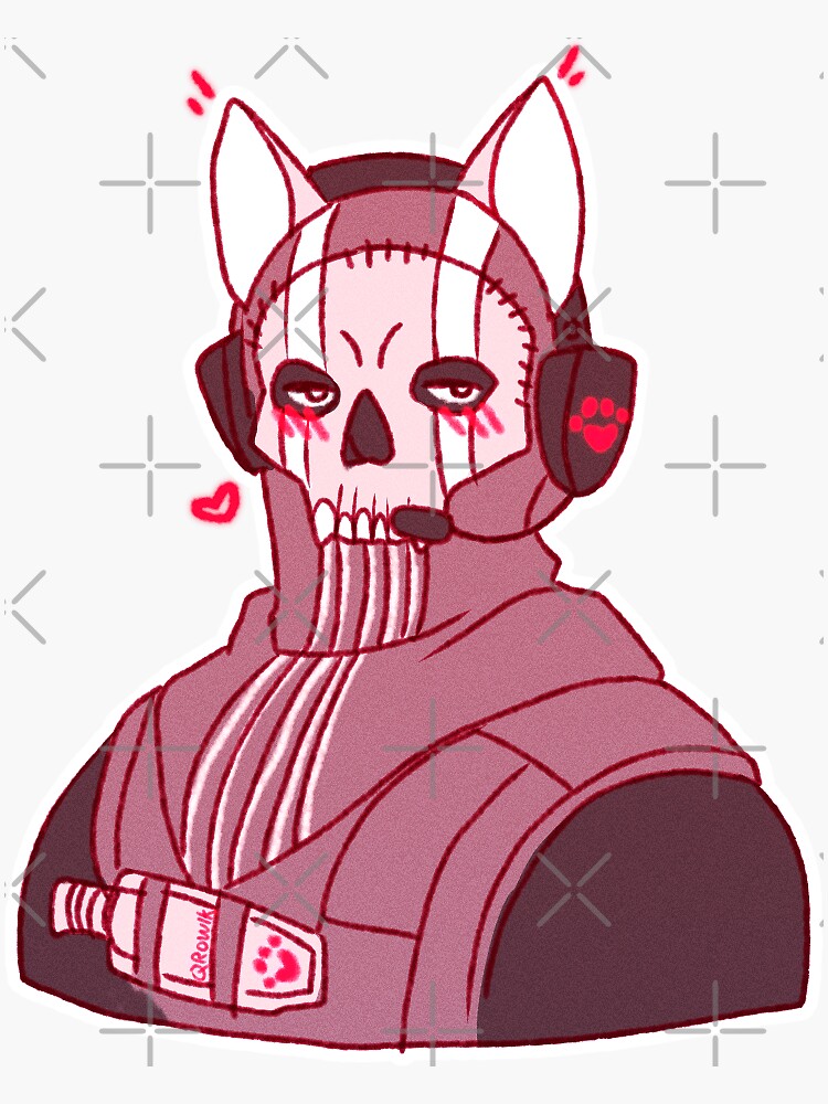 "COD: Ghost uwu" Sticker for Sale by Qrowik | Redbubble