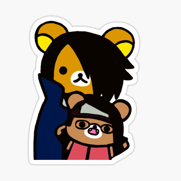 Pegatina con la obra «Oso emo vengador de anime » de FlyWithYou | Redbubble