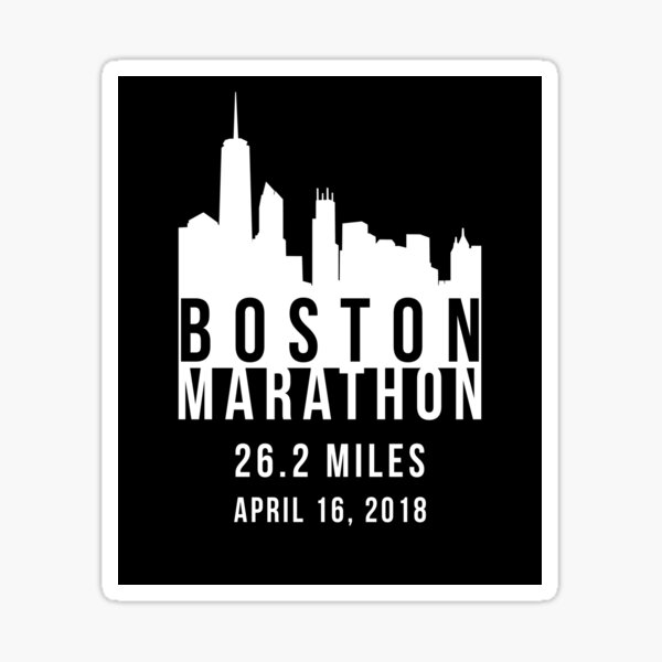 "Boston Marathon 2018" Sticker for Sale by oddduckshirts | Redbubble