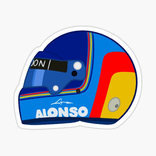 "Fernando Alonso 2018 Helmet" Sticker for Sale by OriDraws | Redbubble