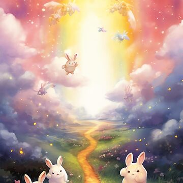 "Rainbow Bunny Racing" Poster for Sale by cute-animals99 | Redbubble