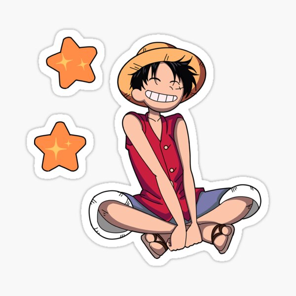 "Monkey D. Luffy" Sticker for Sale by Geek-sheep | Redbubble