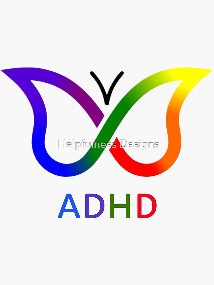 Sticker for Sale mit "Schmetterling ADHS Symbol" von Helpfulness ...