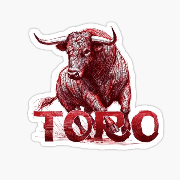 "Toro" Sticker for Sale by NickTaroDesign | Redbubble