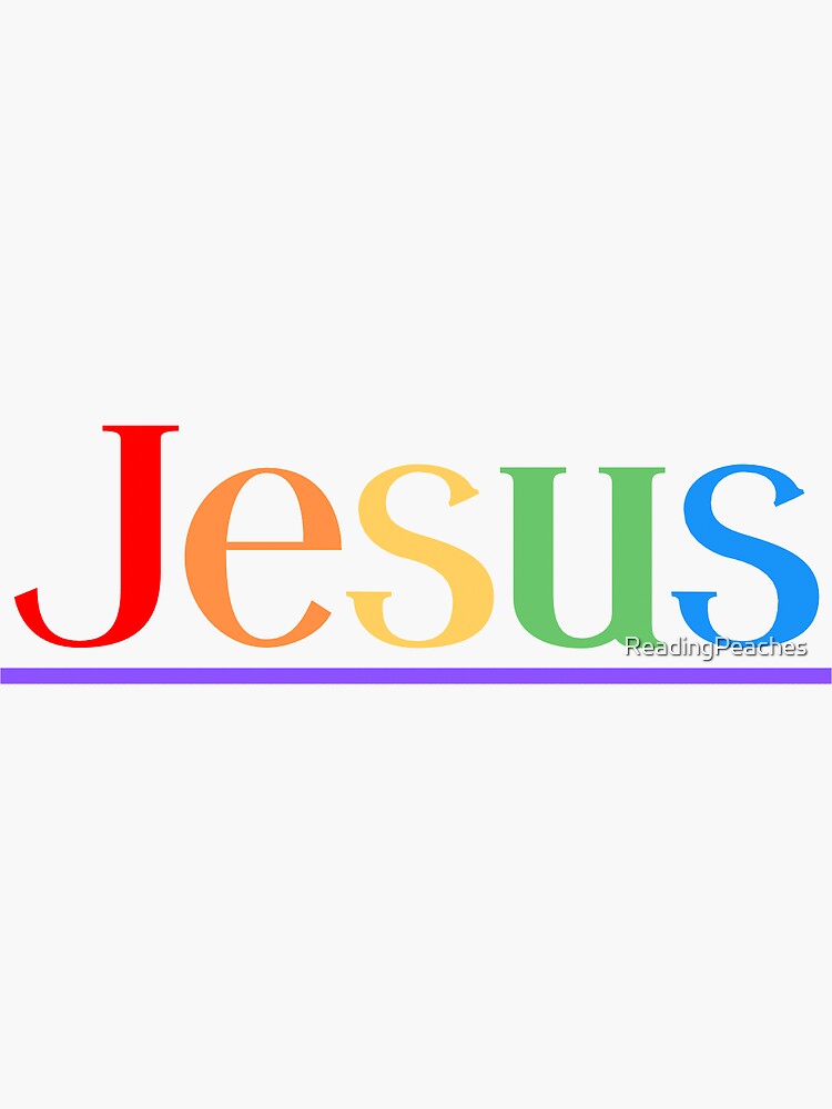 "Jesus Rainbow" Sticker for Sale by ReadingPeaches | Redbubble