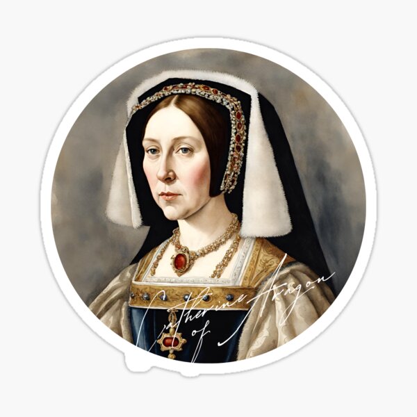 "Tudor Queen Catherine of Aragon Realistic Portrait Wolf Hall Sticker ...