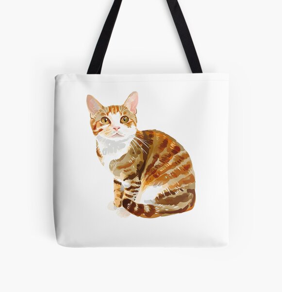 "Ginger Tabby Cat" Tote Bag for Sale by xiao xuans | Redbubble