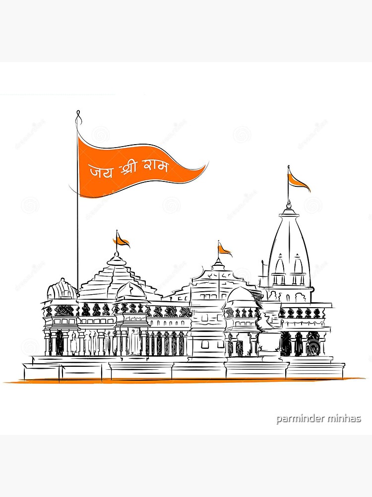 "jai shree ram ayodhya " Sticker for Sale by parminder minhas | Redbubble