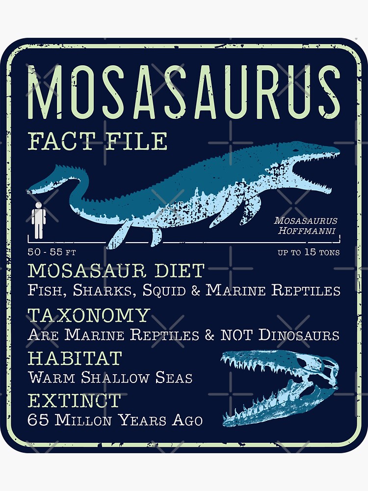 "Mosasaurus Facts" Sticker for Sale by IncognitoMode | Redbubble