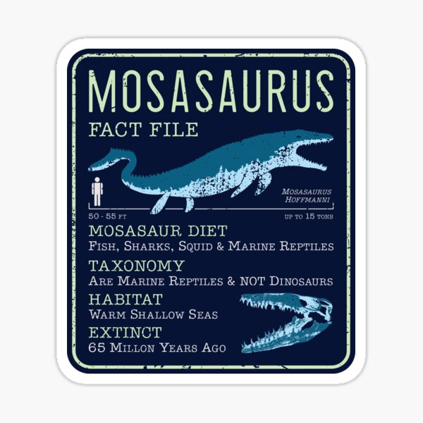 "Mosasaurus Facts" Sticker for Sale by IncognitoMode | Redbubble
