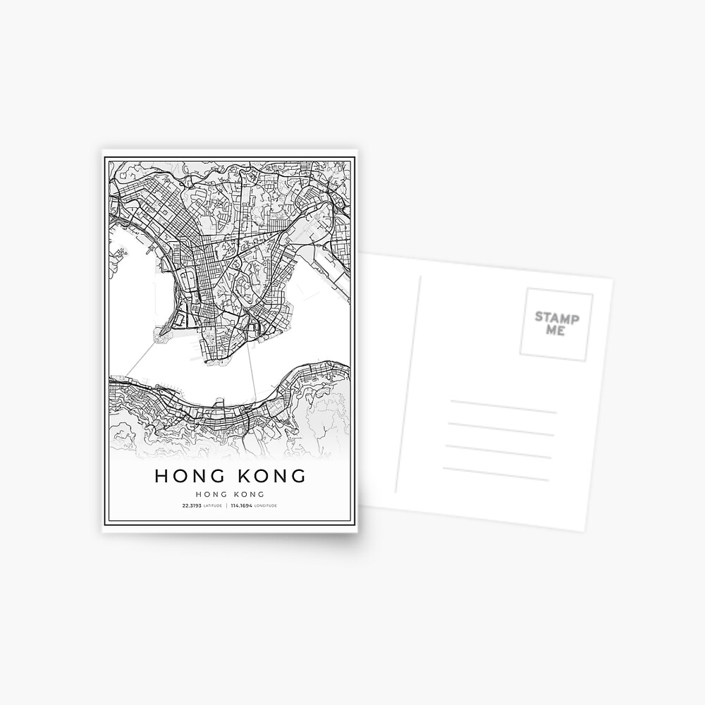 "Hong Kong City Map" Poster for Sale by wally-prints | Redbubble