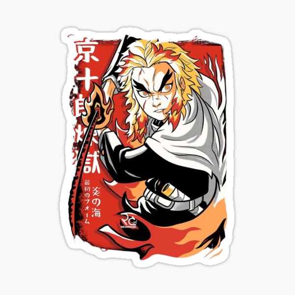 "flame hashira rengoku" Sticker for Sale by Studio-AD | Redbubble