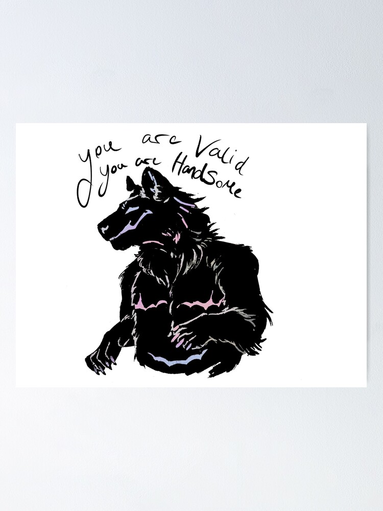 "Trans werewolf ftm Pride" Poster for Sale by PaleoFelis | Redbubble