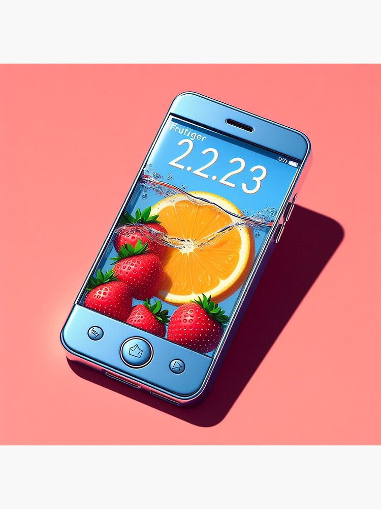 "A fruity phone in the frutiger aero style,looks like nostalgy" Sticker ...