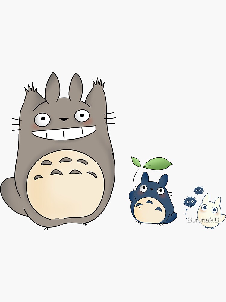 "Tonari no Totoro" Sticker for Sale by BurunaMD | Redbubble