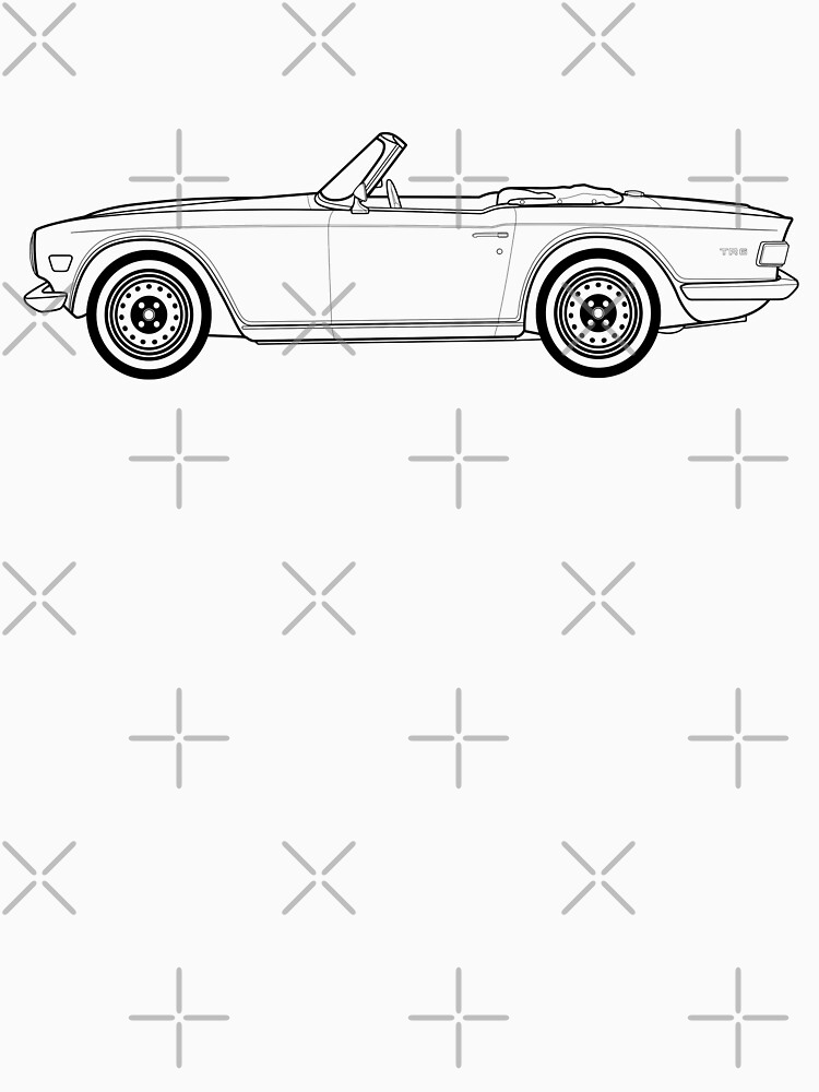 "Triumph TR6 Classic Car Outline Artwork " T-shirt for Sale by ...