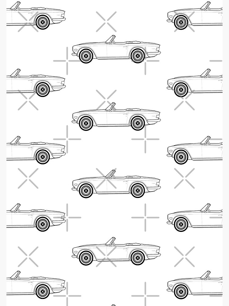 "Triumph TR6 Classic Car Outline Artwork " Journal for Sale by ...