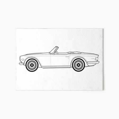 "Triumph TR6 Classic Car Outline Artwork " Art Board Print by ...