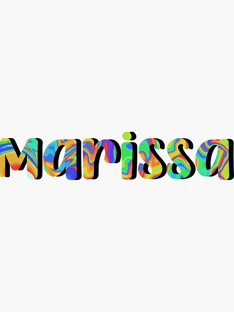 Marissa Name Marissa First Name Hand Lettering Design Sticker