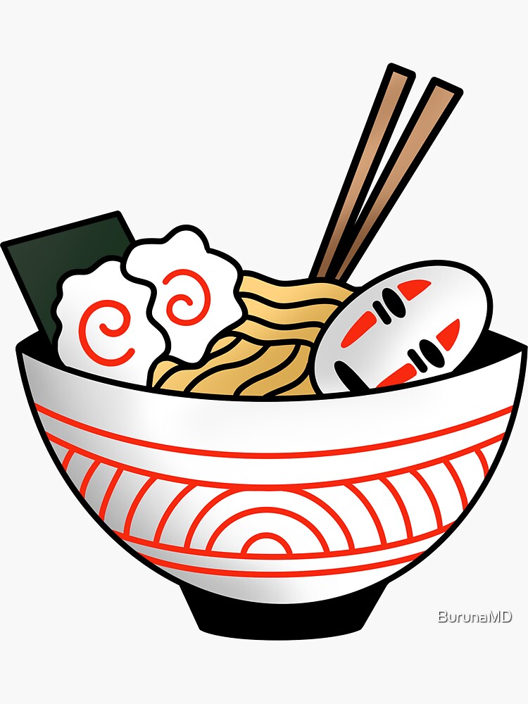 "No Face Ramen" Sticker for Sale by BurunaMD | Redbubble