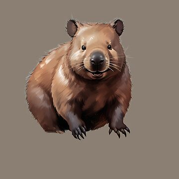 "Smiling Wombat" Sticker for Sale by PierreAlbijanic | Redbubble