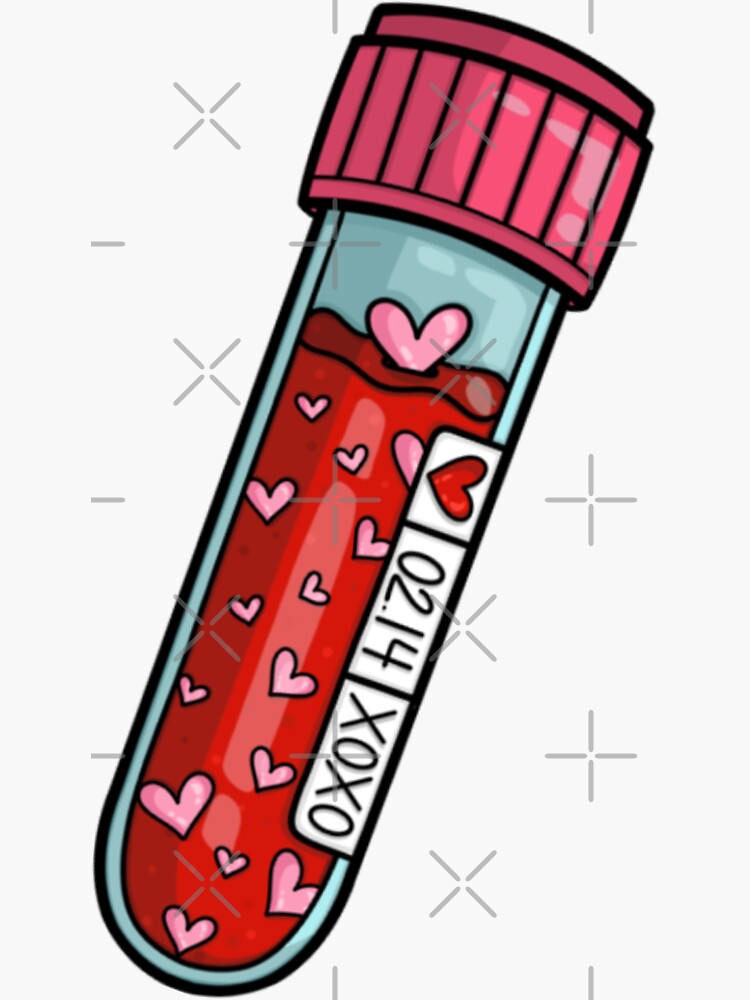 "Phlebotomist Blood test tube vile Valentine’s Day Collection " Sticker ...