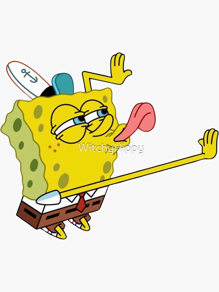"Spongebob Squarepants Licking Meme" Sticker for Sale by WitchyHippy ...