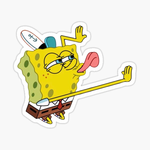 "Spongebob Squarepants Licking Meme" Sticker for Sale by WitchyHippy ...