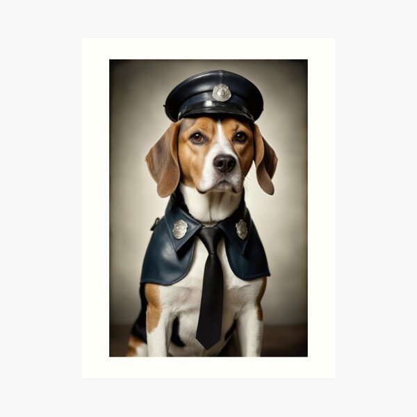 "Beagle police" Art Print for Sale by K9-wallart | Redbubble