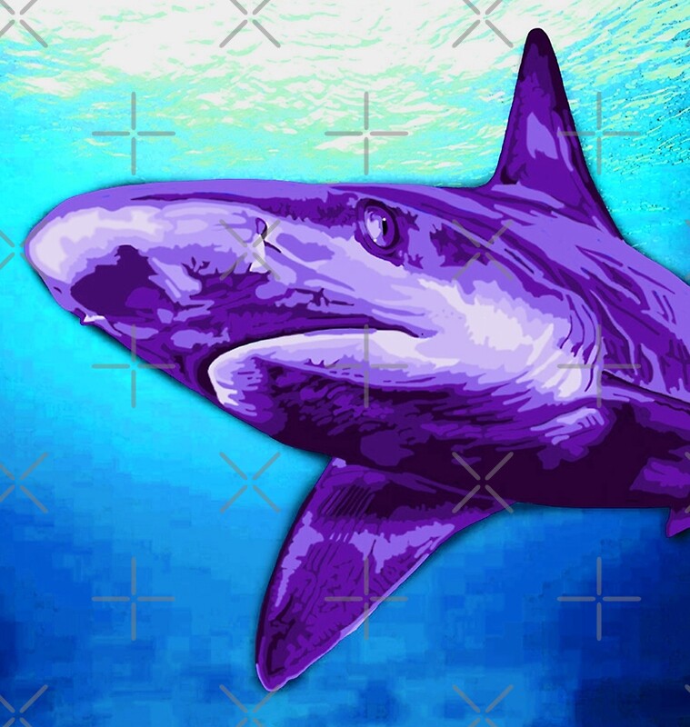 "Purple Shark" by Jennifer Stedman | Redbubble