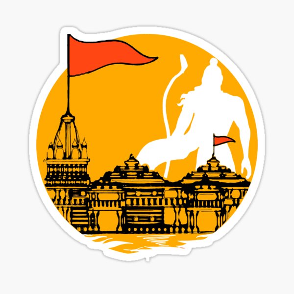 "Ram mandir " Sticker for Sale by SatyaYug | Redbubble