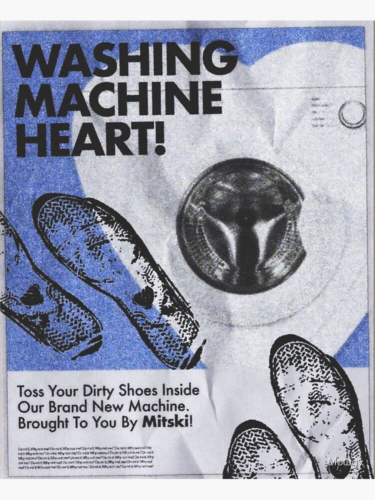 "Mitski Washing Machine Heart Blue Fan Art Poster" Sticker for Sale by ...