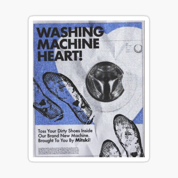 "Mitski Washing Machine Heart Blue Fan Art Poster" Sticker for Sale by ...
