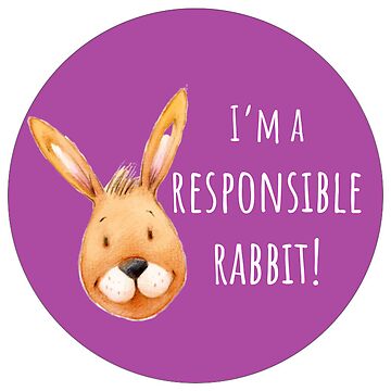 "Responsible Rabbit | Behavior Buddies" Sticker for Sale by ...