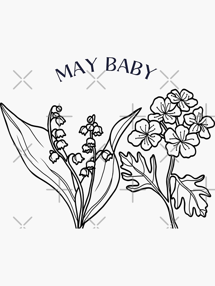 May Flowers Clipart Black And White