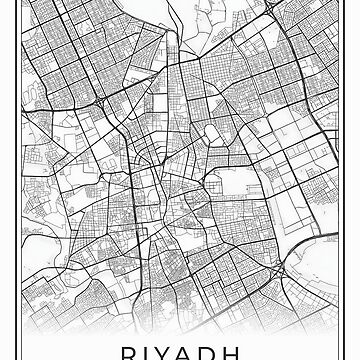 "Riyadh City Map" Poster for Sale by wally-prints | Redbubble