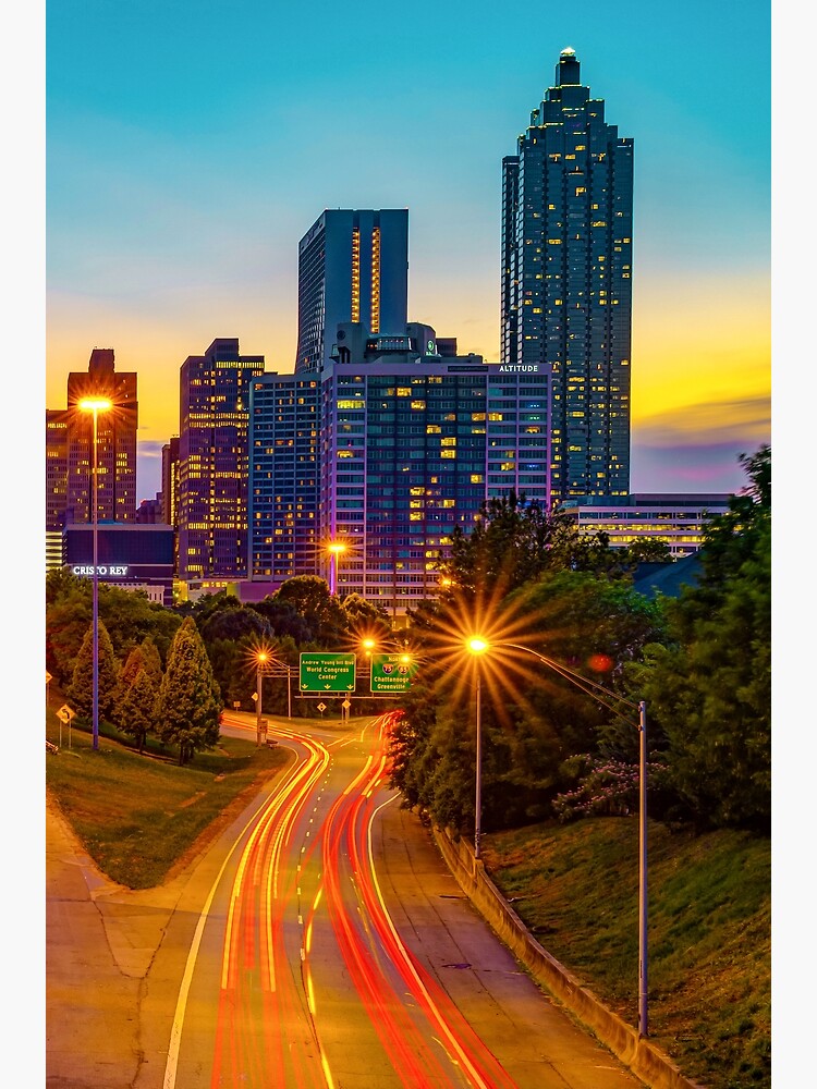 Atlanta Dusk Architecture Lights Observing The New Lighting Schemes In