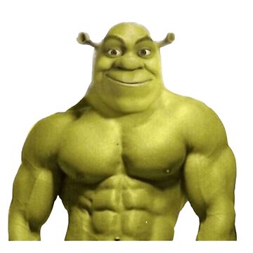 "buff shrek" Sticker for Sale by FunkisDesignes | Redbubble